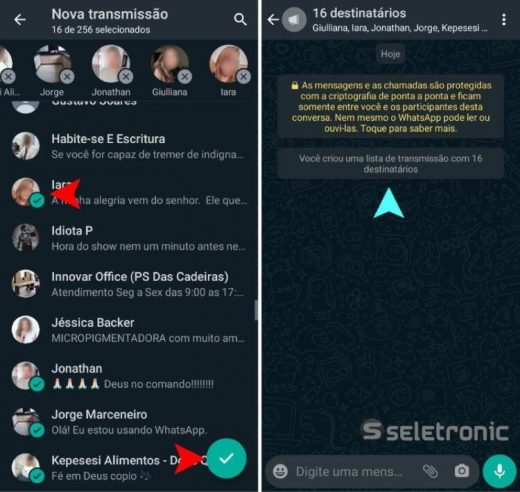 Como criar uma lista de transmissão no WhatsApp | Seletronic