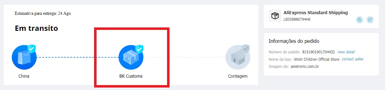 O que é “BR Customs” no AliExpress? E onde fica isso? | Seletronic