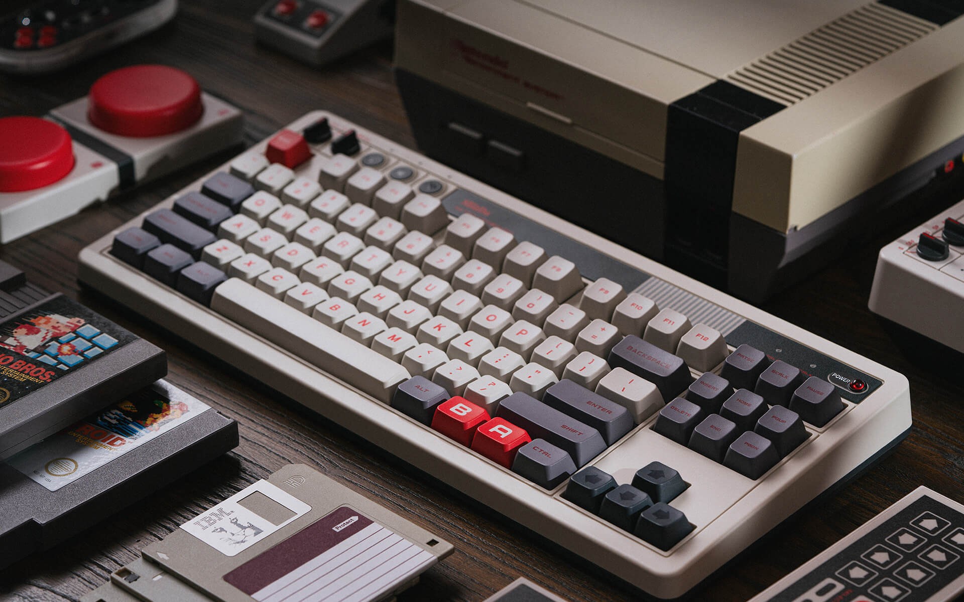 8BitDo Lança Teclado Mecânico Inspirado no NES e Famicom | Seletronic